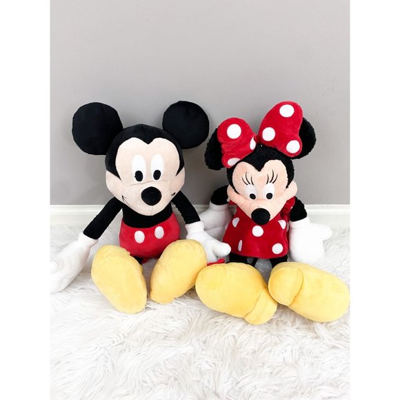 Disney | Toys | Disney World Minnie Mouse And Mickey Mouse Large Plush ...